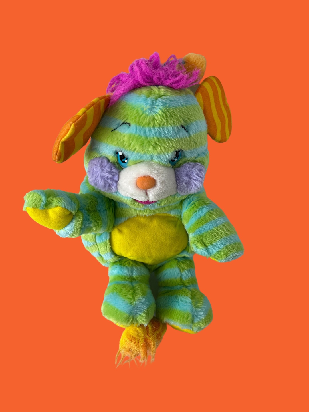 Vintage Popples Plush Toy 16 Inches Green and Yellow - Etsy