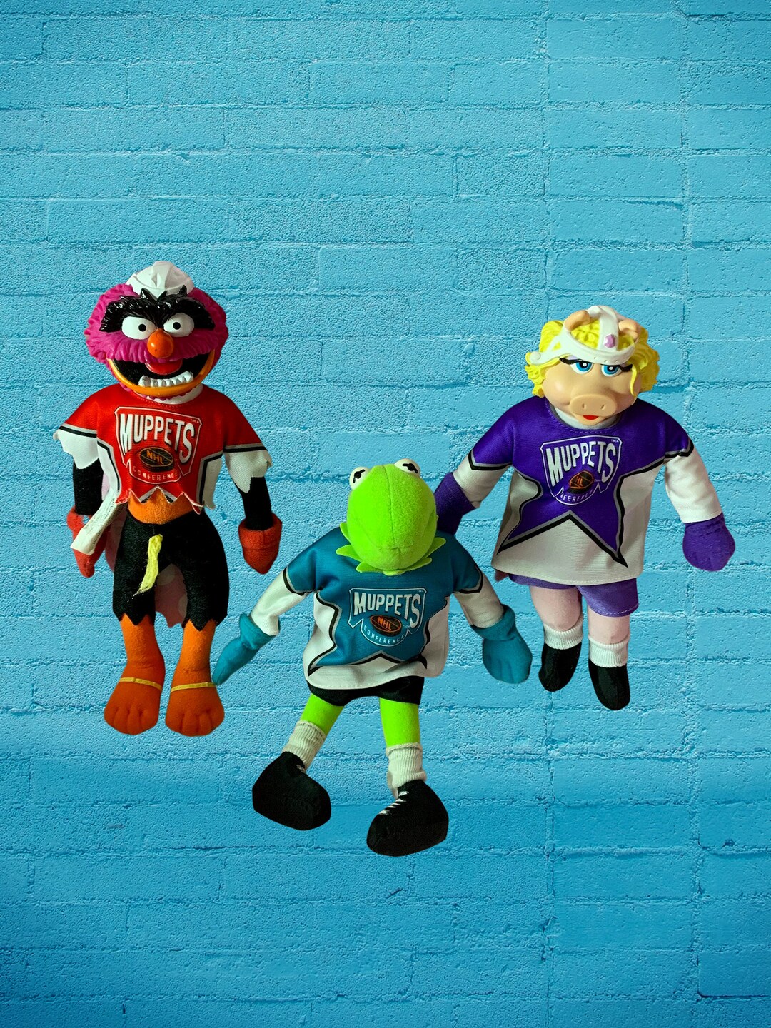 Vintage Plush Muppet Hockey Kermit Miss Piggy Animal NHL Hockey - Etsy