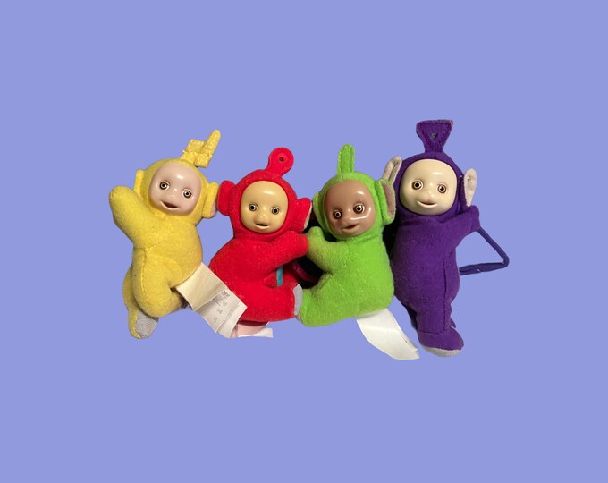 Teletubbies Mini Plush With Clip Size 3 Inches Set of 4 - Etsy