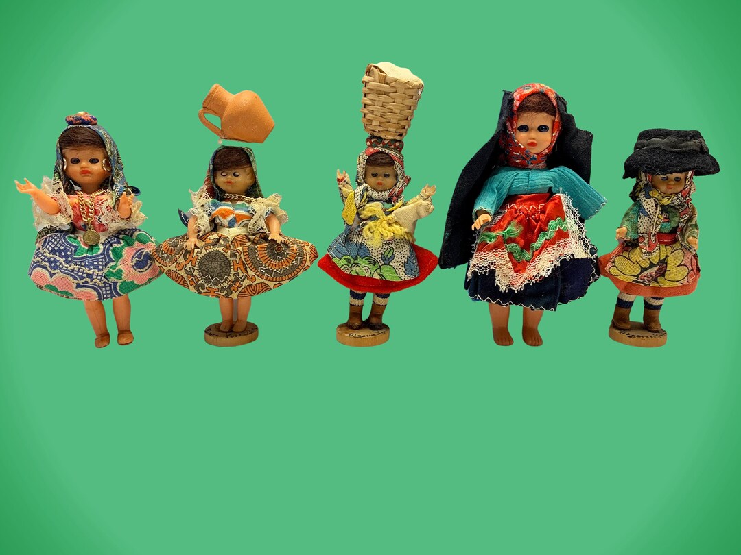 Traditional Portuguese Handmade Craft Dolls Set of 5 - Etsy