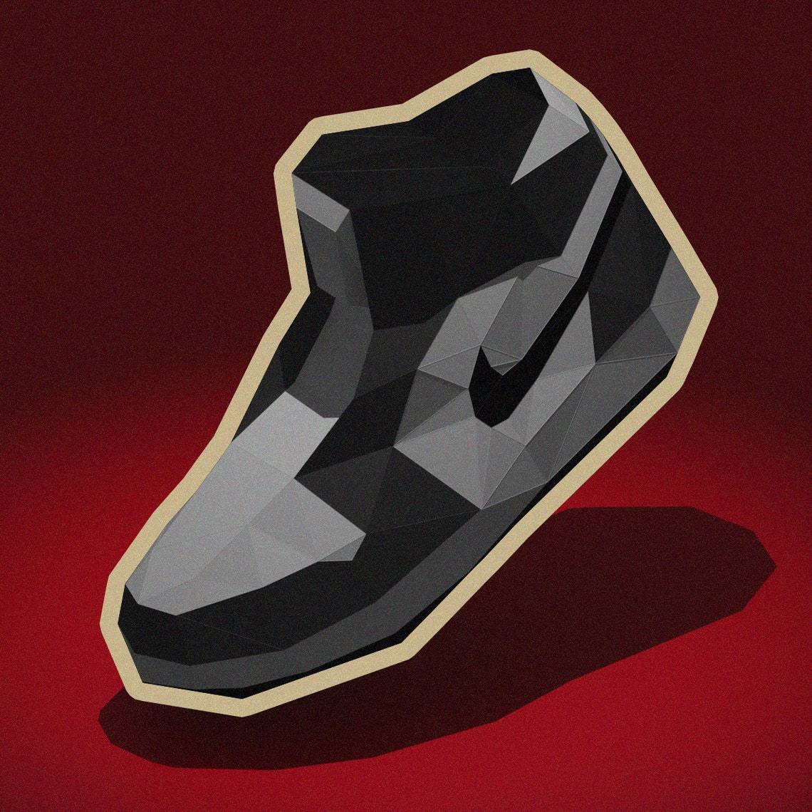 Low Poly High-top Sneaker Paper Model – DIY Papercraft PDF, SVG ...
