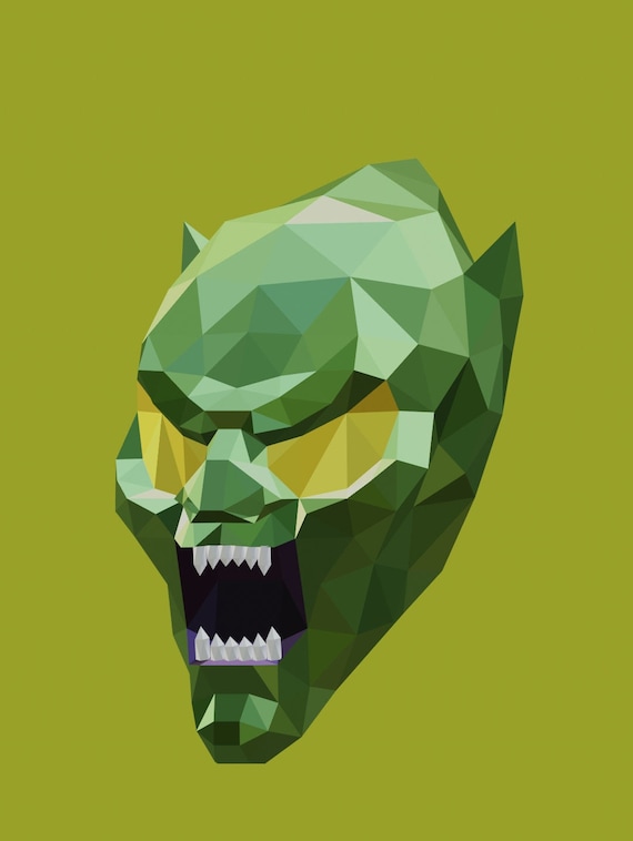 Template Green Goblin Paper Craft Template Instant Pdf - Etsy Canada