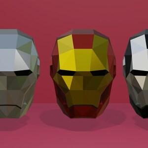 Template Iron Man Mask Paper Craft Template, Instant Pdf Download, 3D ...