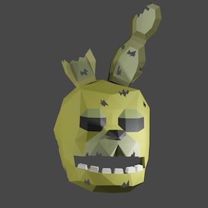 Template Springtrap Fnaf Mask Paper Craft Template , Instant Pdf ...