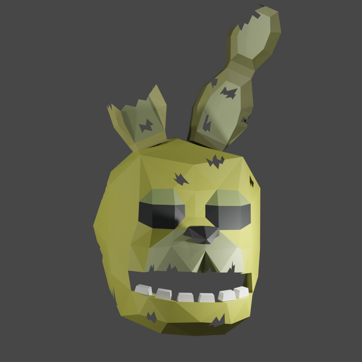 Template Springtrap Fnaf Mask Paper Craft Template , Instant Pdf ...