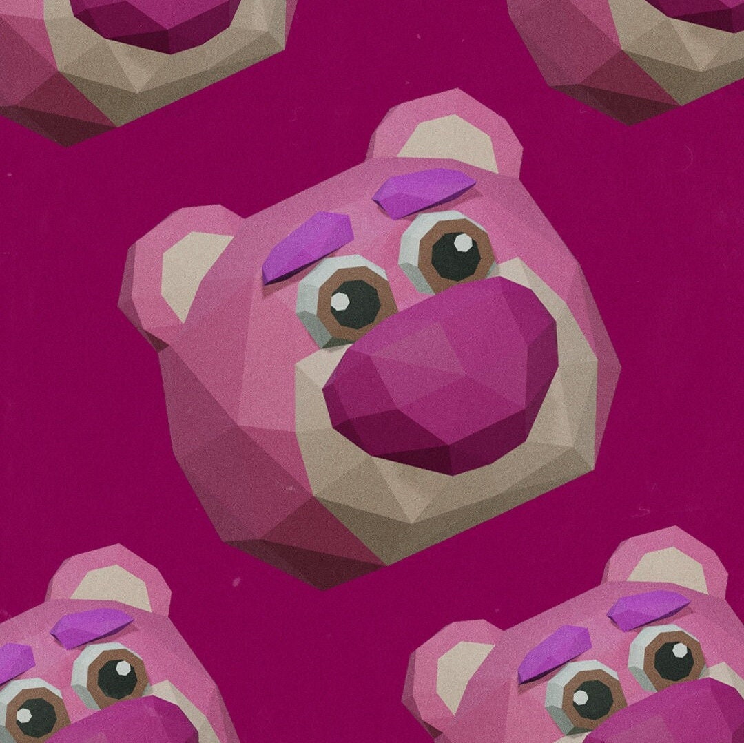 Pinky Bear Template Mask Paper Craft Easy to Build, Instant Pdf ...