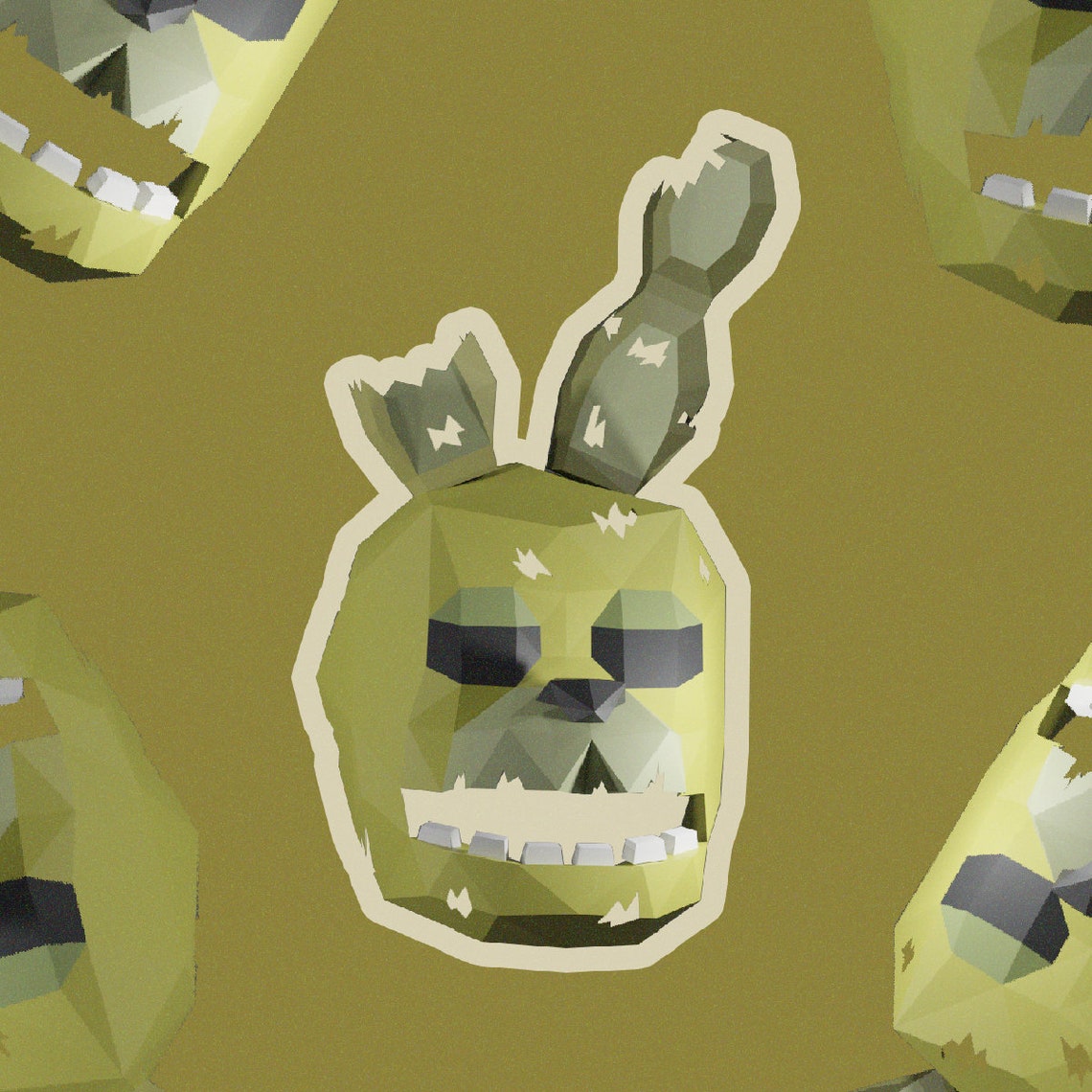 Template Springtrap Fnaf Mask Paper Craft Template , Instant Pdf ...
