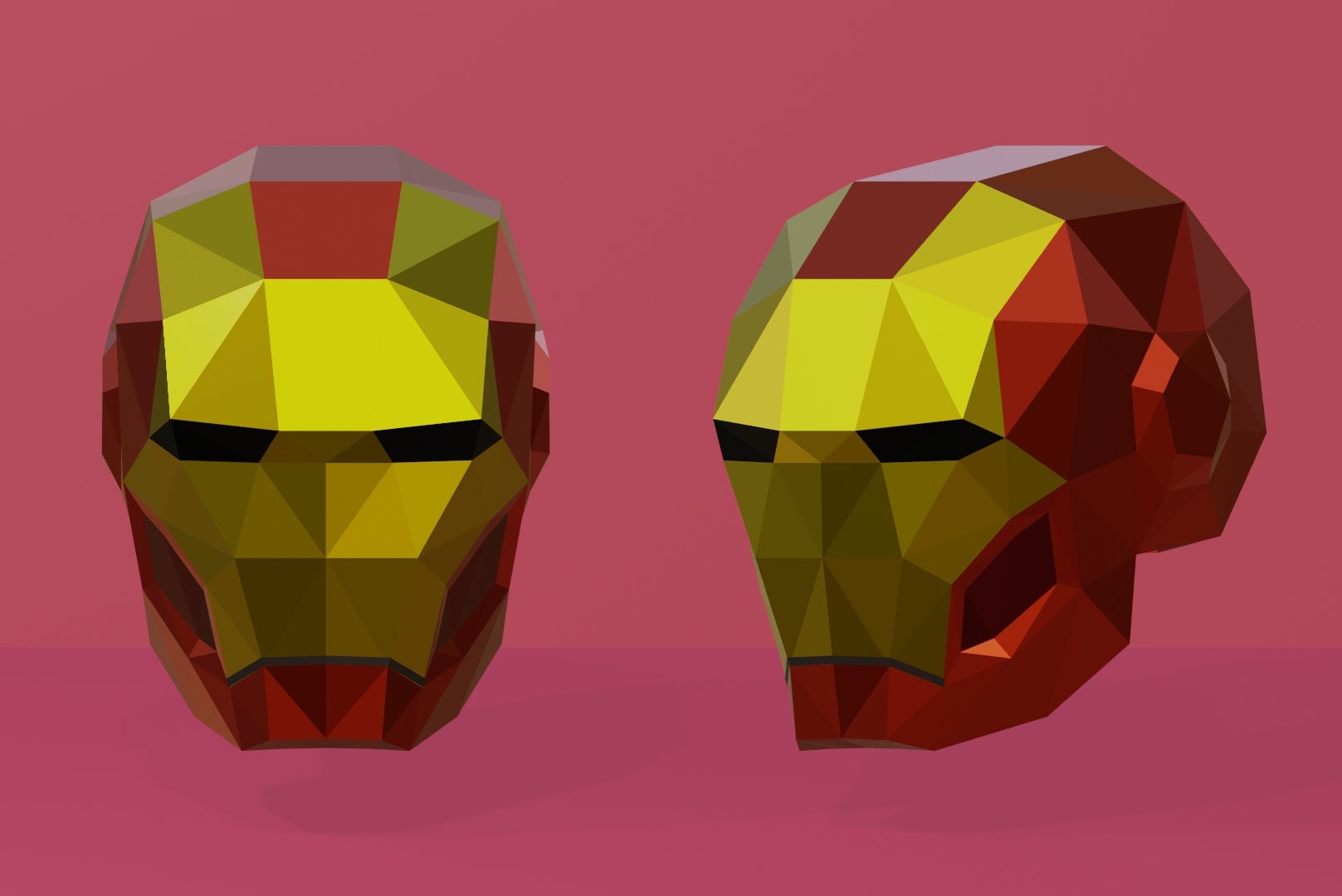 Template Iron Man Mask Paper Craft Template, Instant Pdf Download, 3D ...