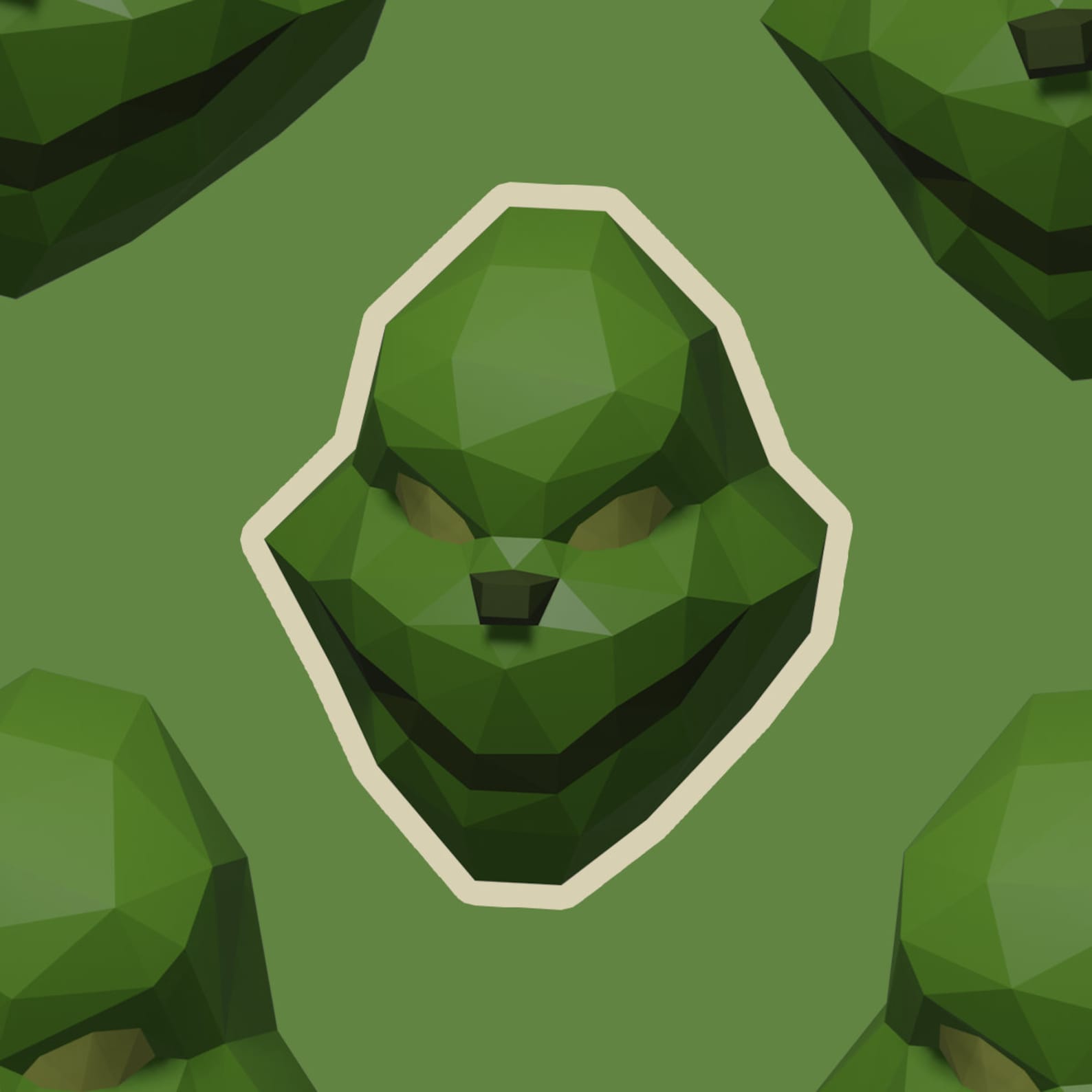 GRINCH Mask Template Paper Craft Template, PDF Instant Download, 3D Low ...