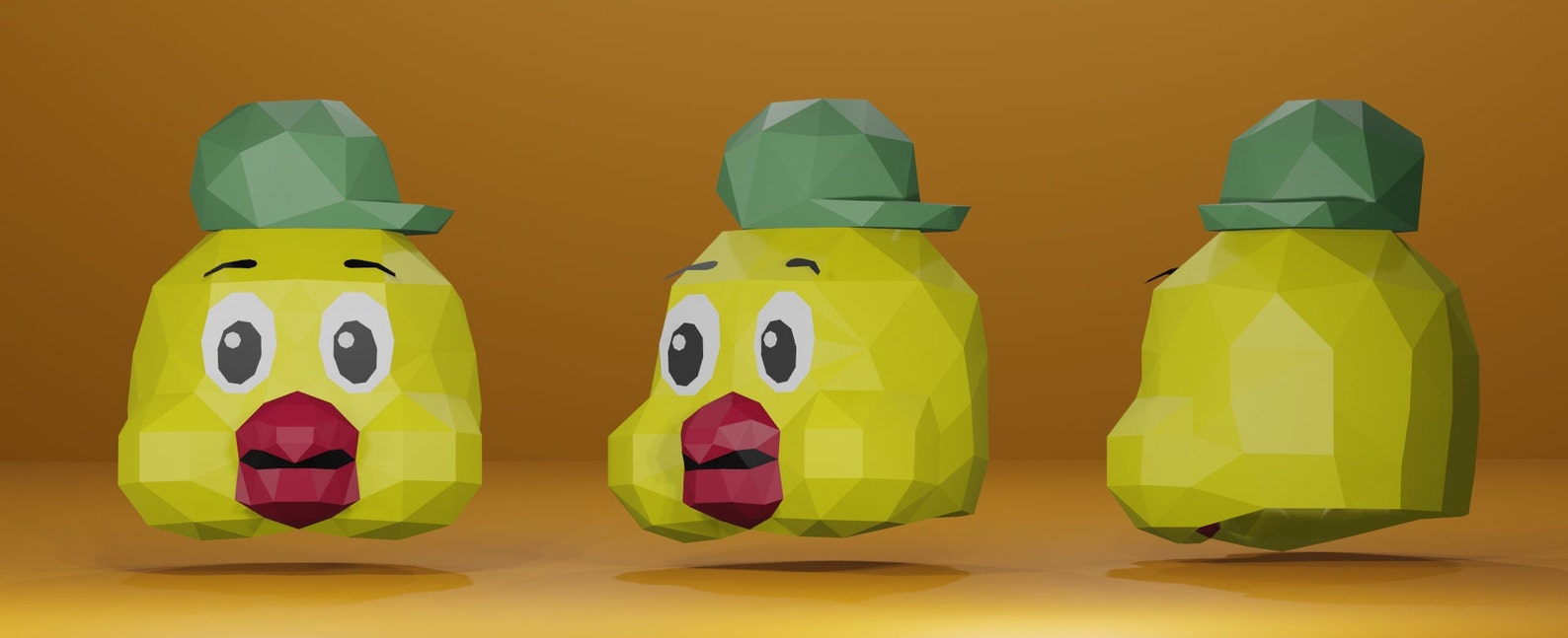 Low Poly Chicken Mask Papercraft Template DIY 3D Paper Mask PDF Animal ...