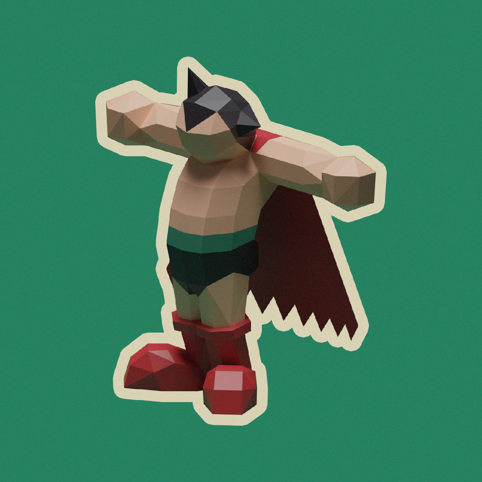 DIY Astro Boy Superhero PDF Templates: Create Your Own 3D Characters ...