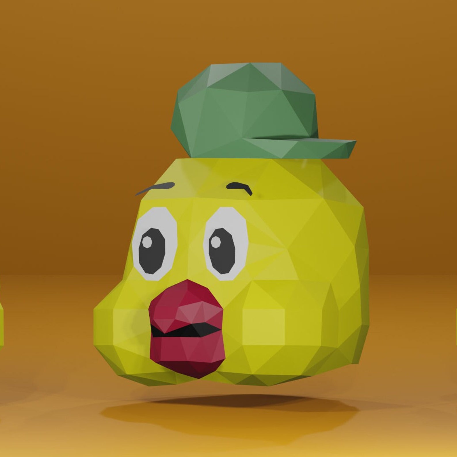 Low Poly Chicken Mask Papercraft Template DIY 3D Paper Mask PDF Animal ...