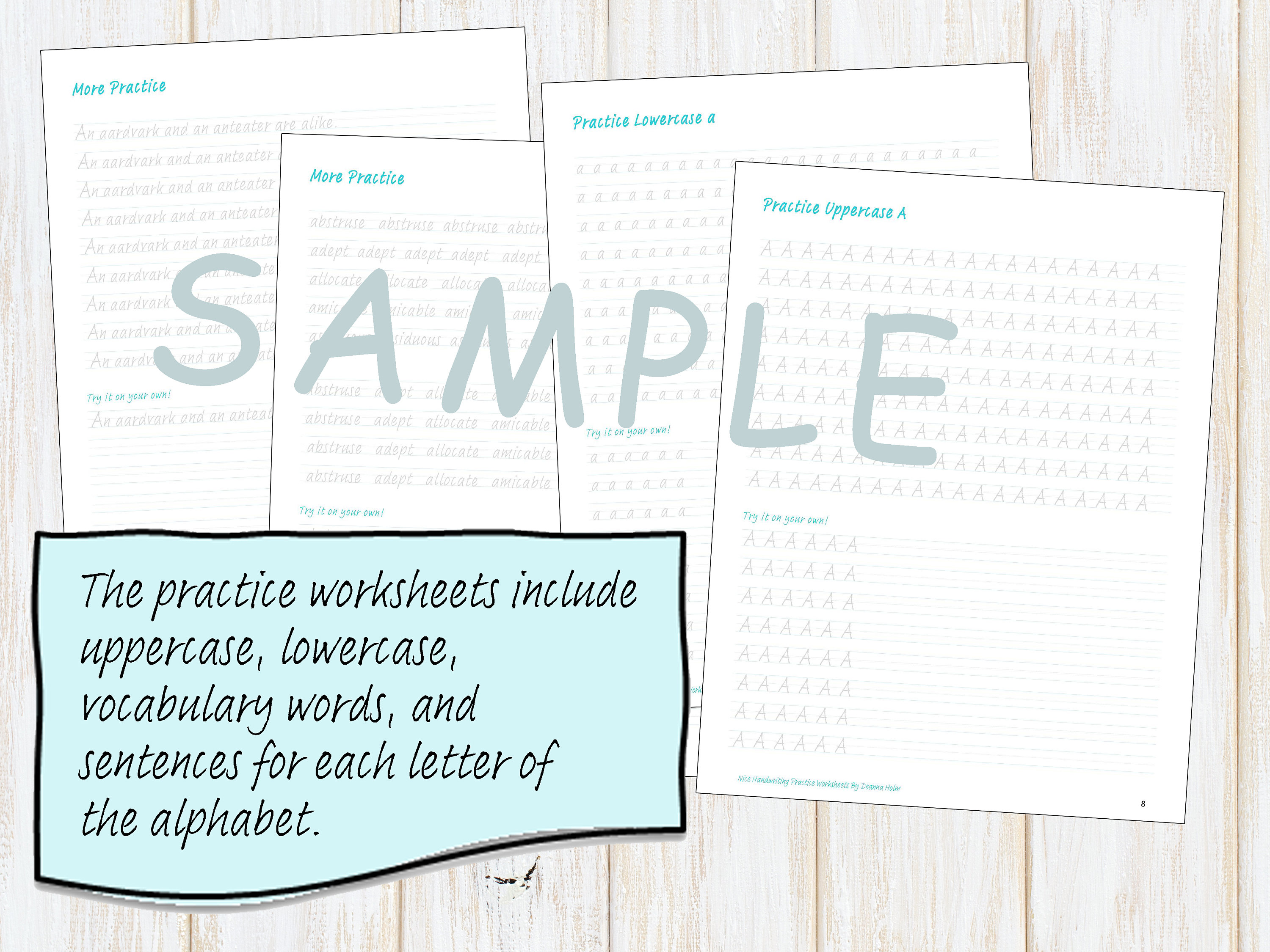 Nice Handwriting Practice Worksheets for Adults & Teens, Perfect Your ...