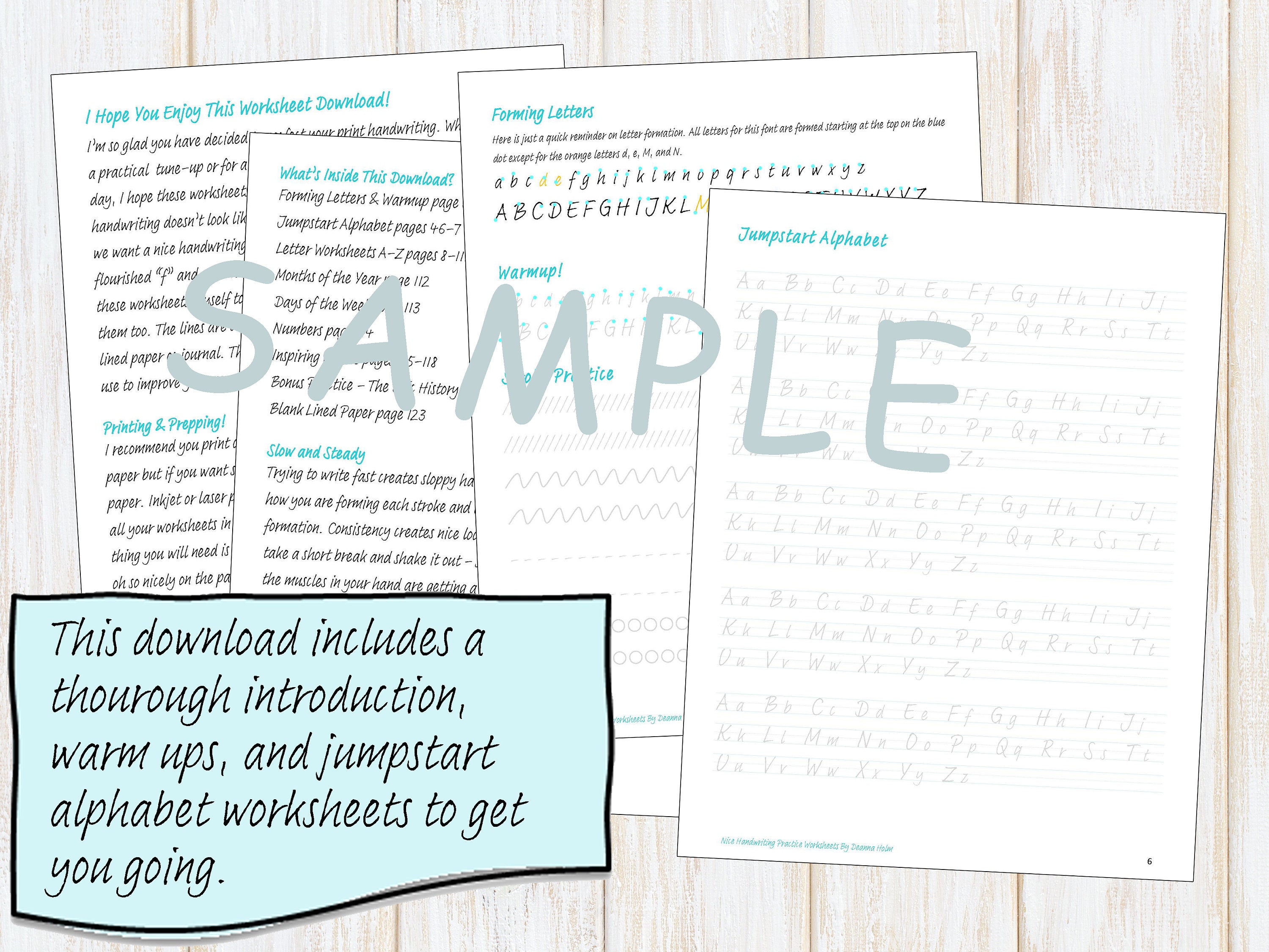 Nice Handwriting Practice Worksheets for Adults & Teens, Perfect Your ...