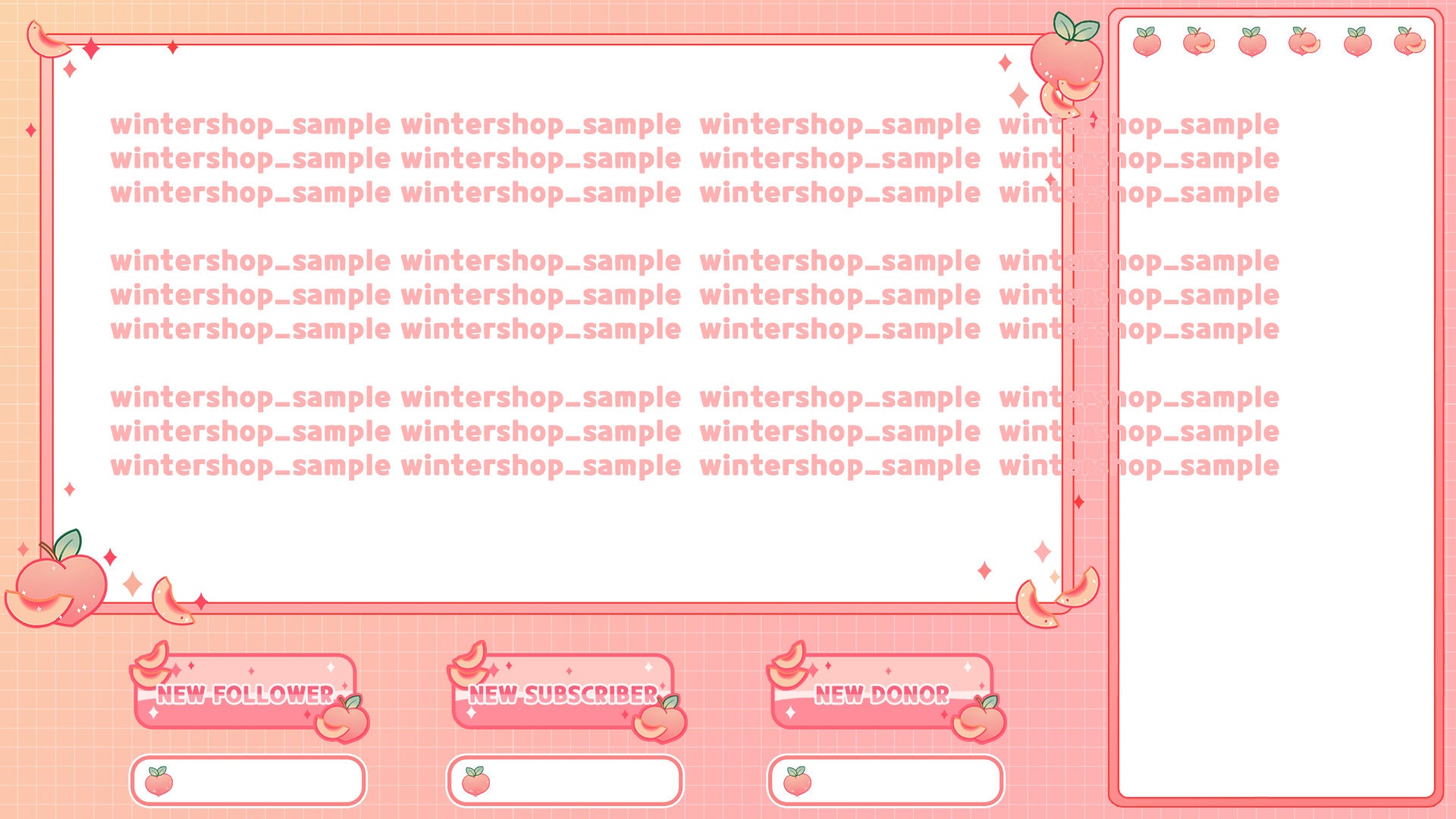 Twitch Cute Peach Screen Overlay / Streamer Graphics / Kawaii - Etsy Canada