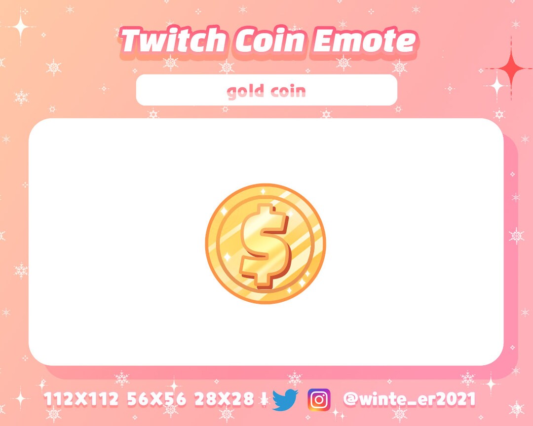 Twitch Gold Coin Emote / Channel Points / Kawaii - Etsy