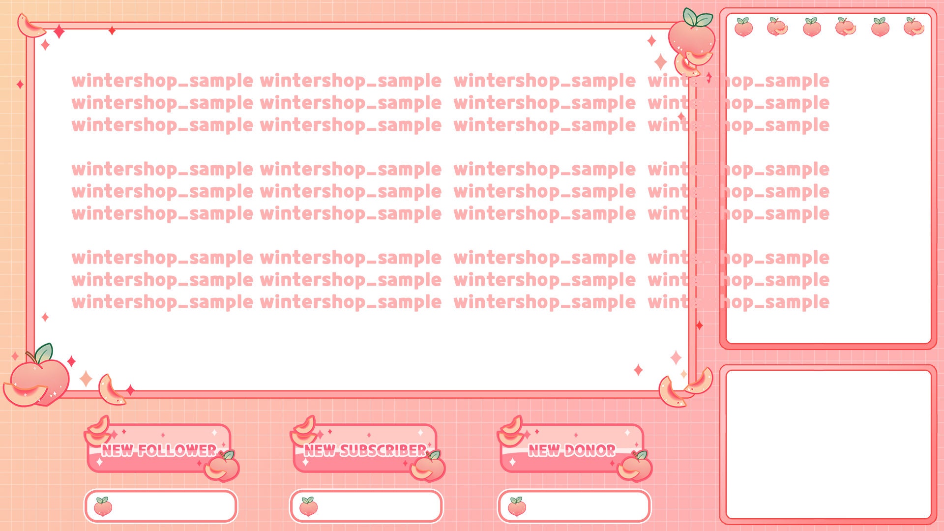 Twitch Cute Peach Screen Overlay / Streamer Graphics / Kawaii - Etsy Canada
