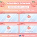 Animated Twitch Peach Stream Screens / Pastel Peach / Animation ...