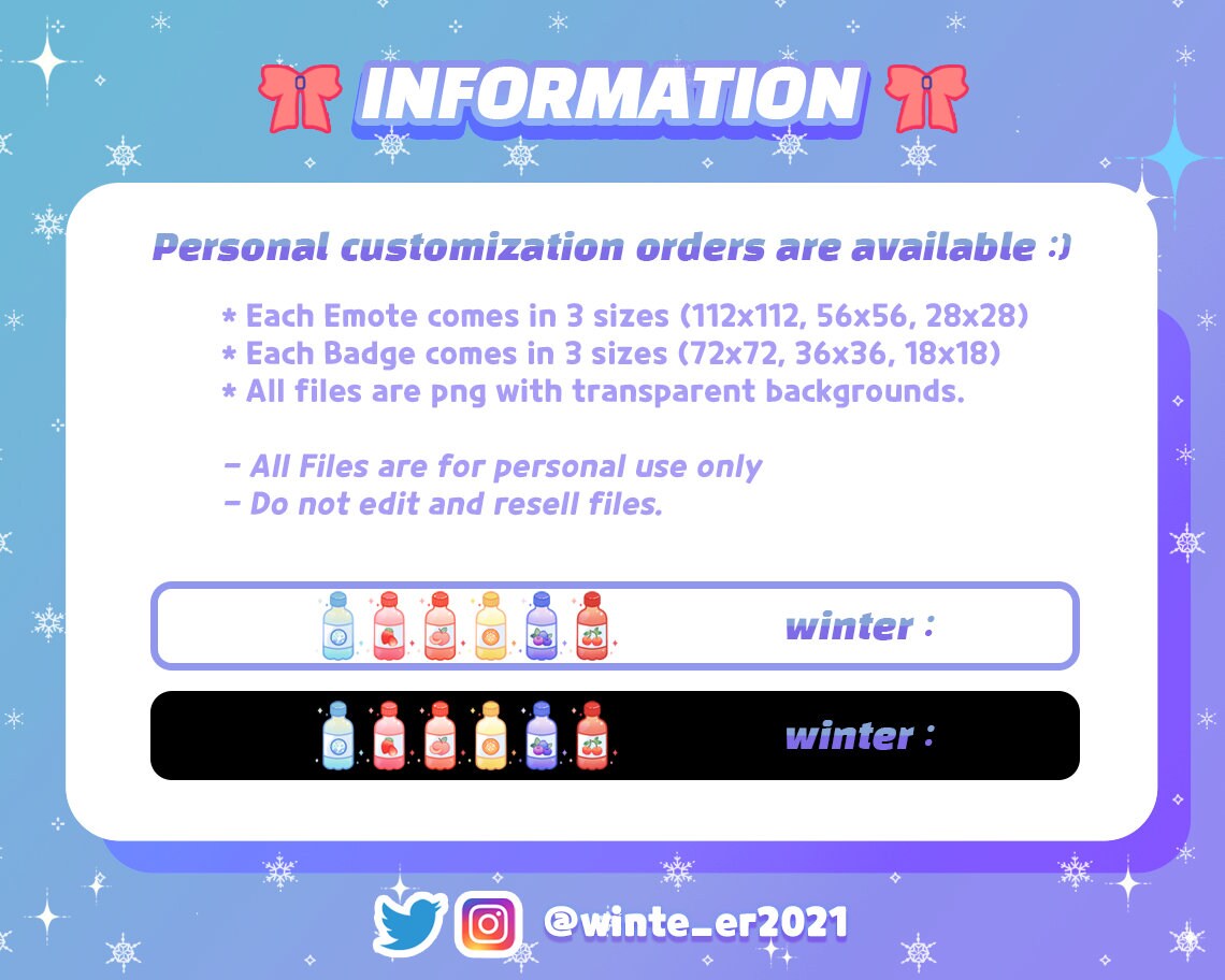 Soda Juice Twitch Sub Badges / Bit Badges / Cute Sub Badges / Kawaii ...