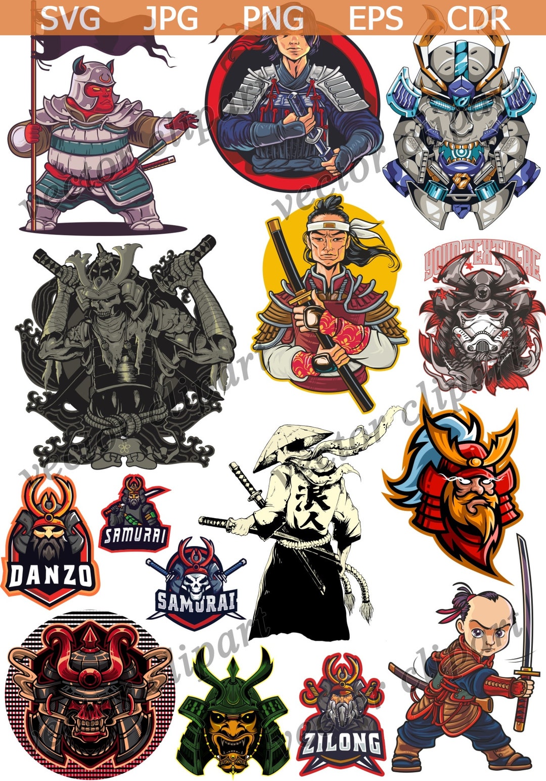 Samurai SVG Samurai Clipart Samurai Svg Datei Samurai - Etsy.de