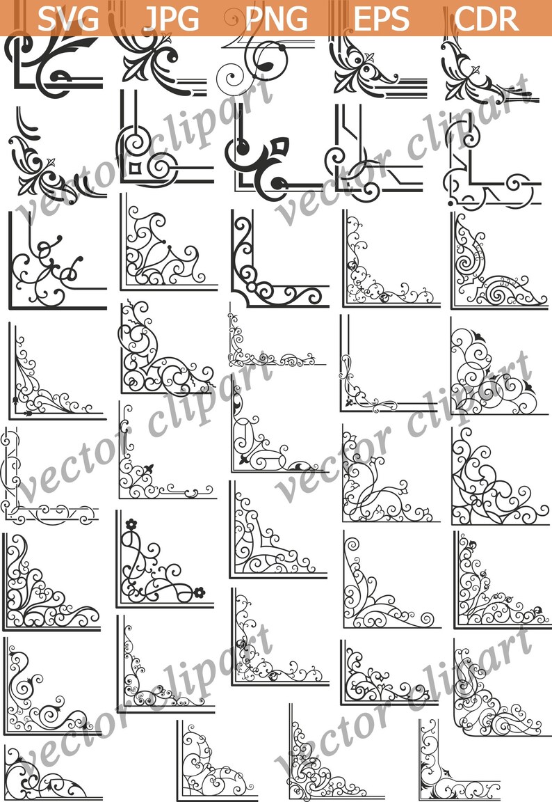 Corners SVG Corners Clipart Corners Svg Cut Corners Vector - Etsy