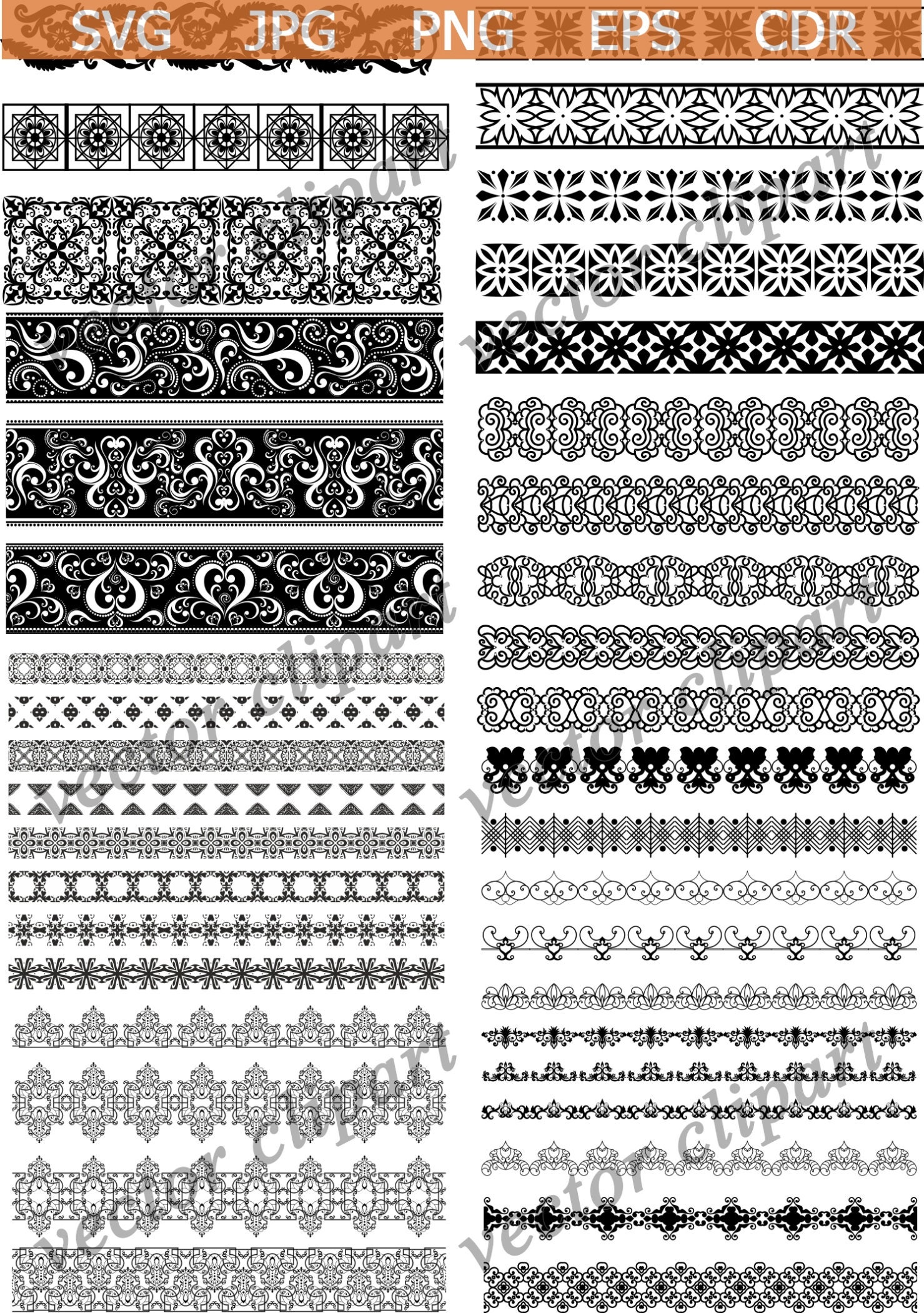 Border Frame SVG Border Clipart Border Svg Cut Border Frame - Etsy ...