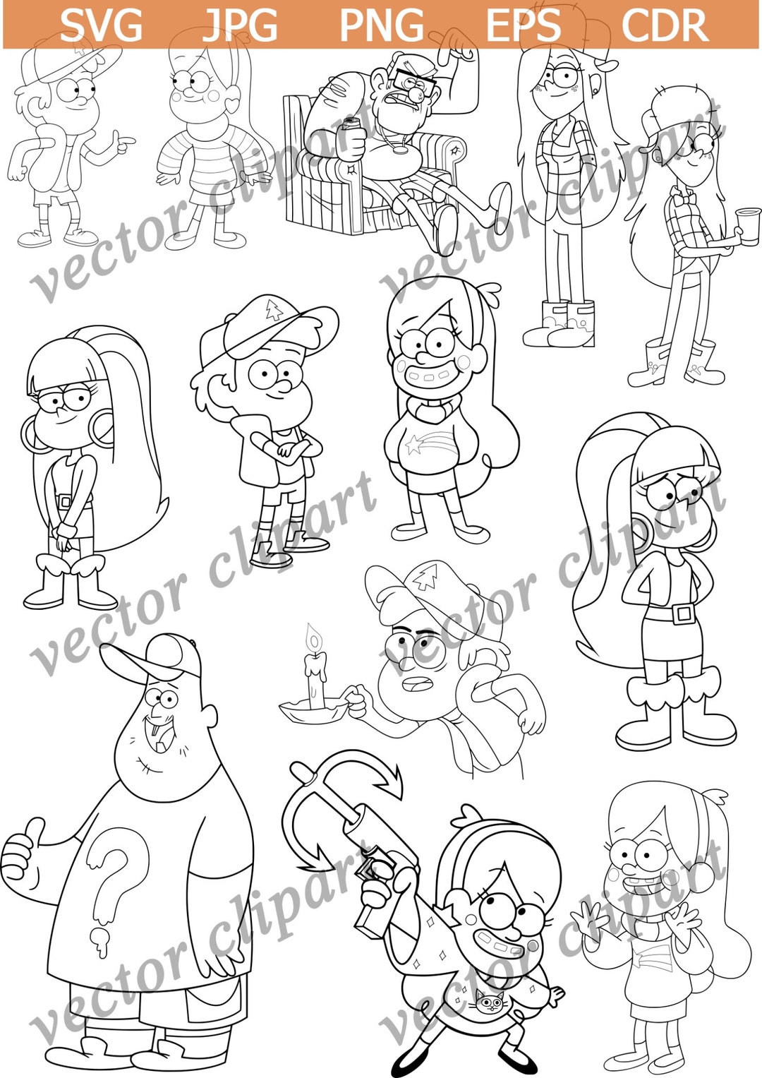 Gravity Falls SVG Gravity Clipart Gravity Svg File Gravity - Etsy
