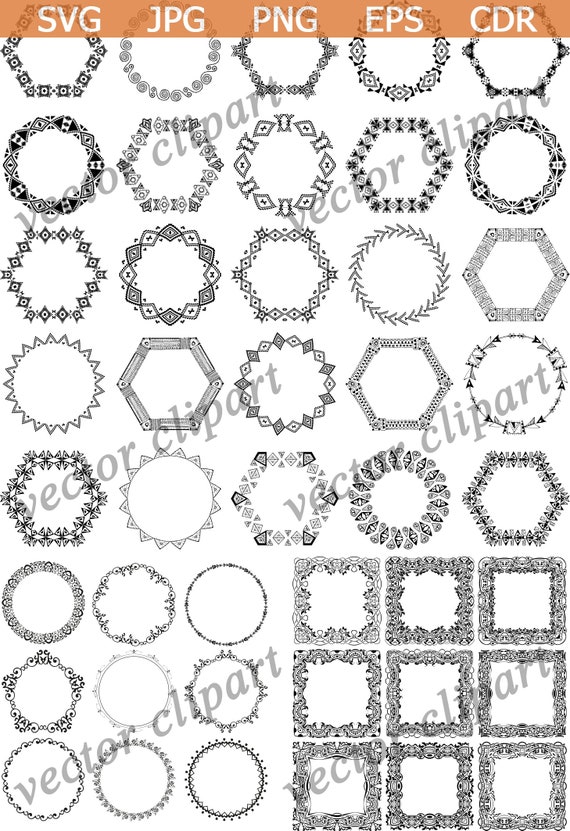 Borders SVG Borders clipart Borders svg file Borders | Etsy