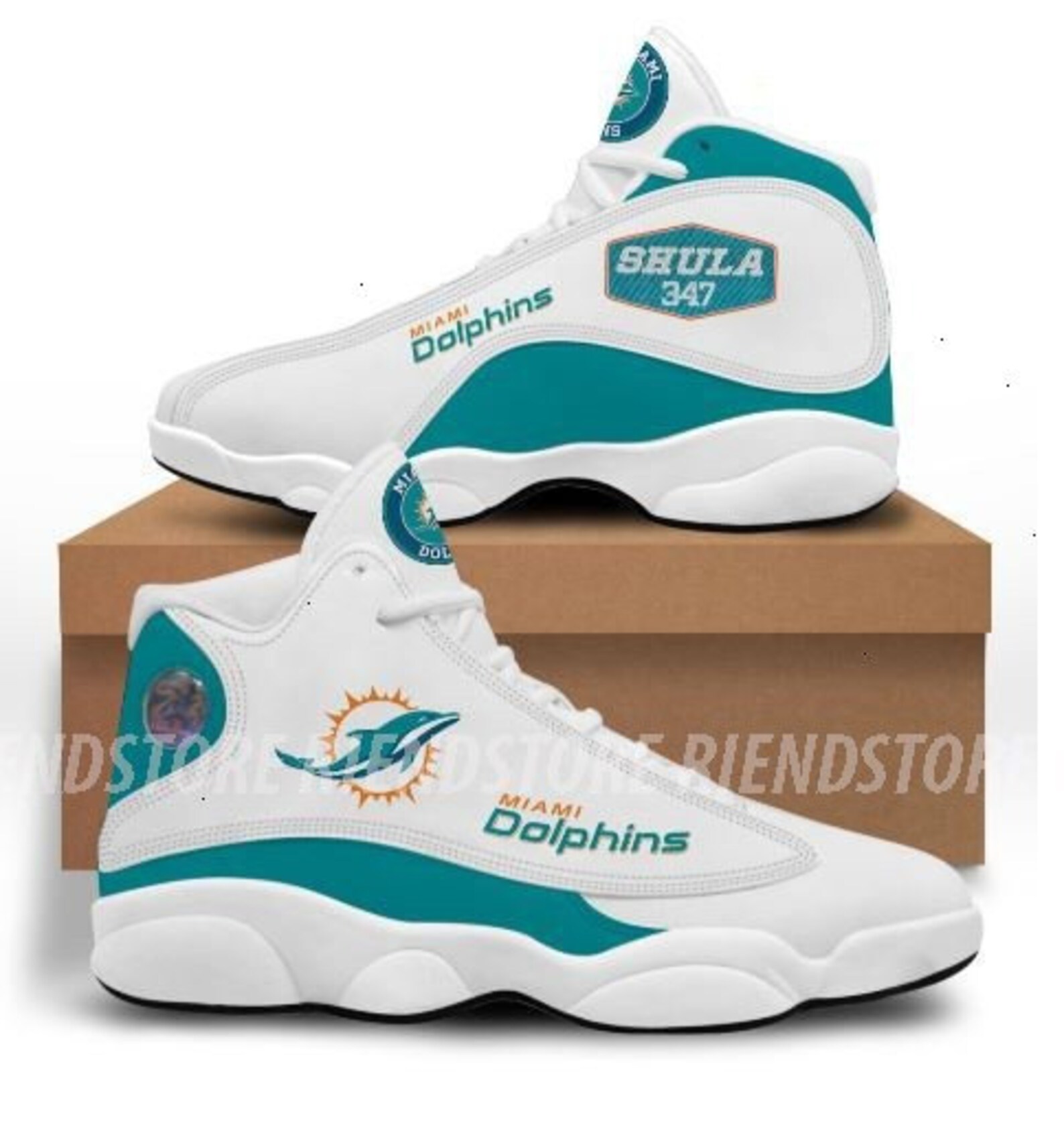 Miami Dolphins Air JD13 Shoes Miami Dolphins NFL JD13 Vegan | Etsy
