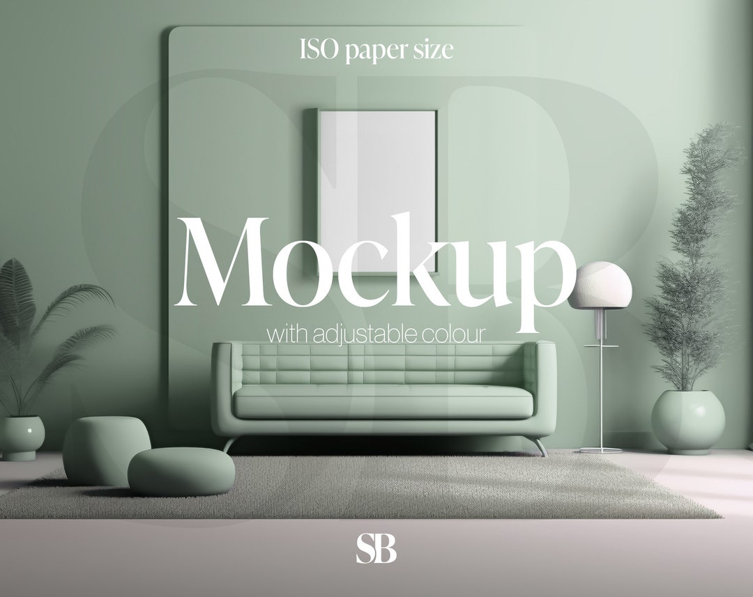 ISO Paper Size A0,A1,A2 Etc... Mockup, Adjustable Colour, Picture Frame ...