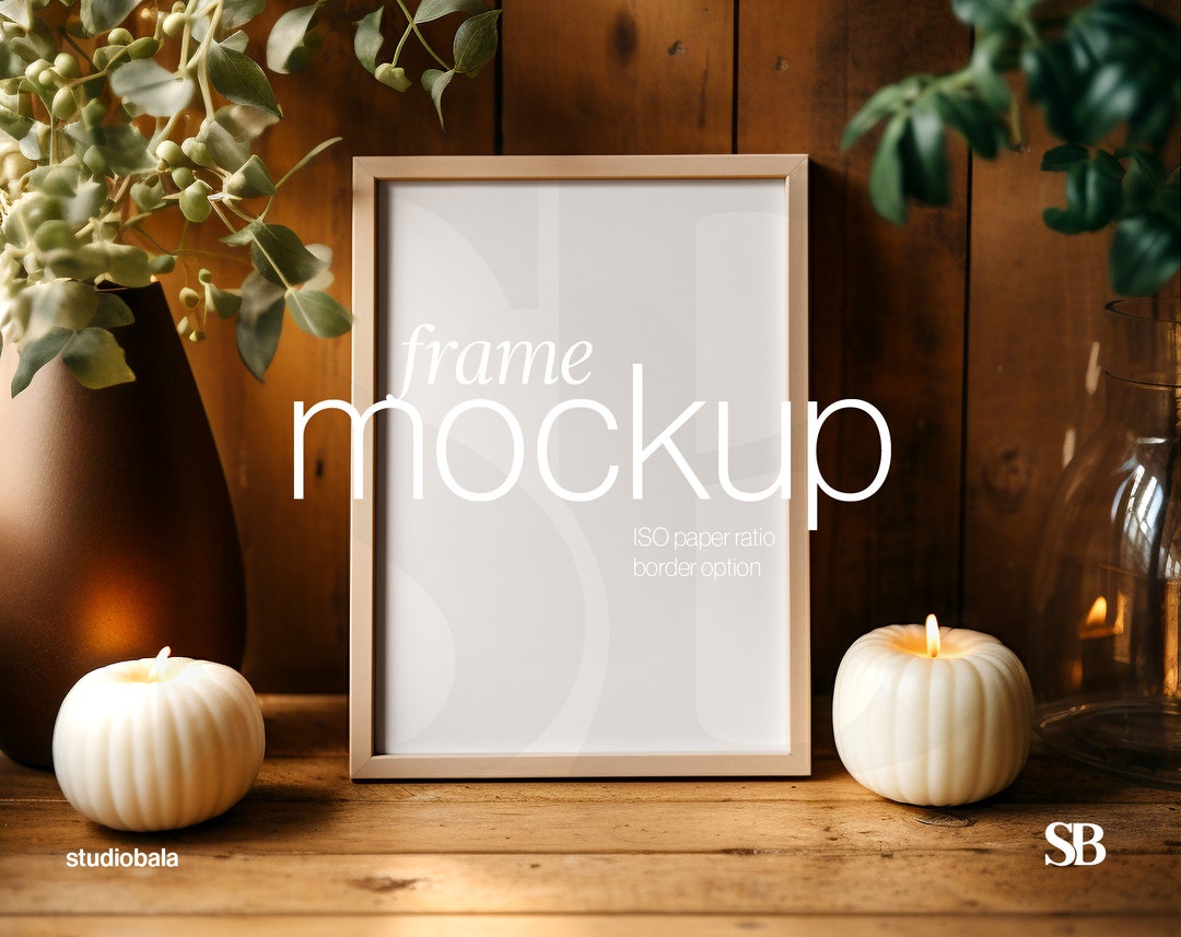 Interior Frame Mockup, ISO Paper A Size, Small Frame, Frame Mockup With ...