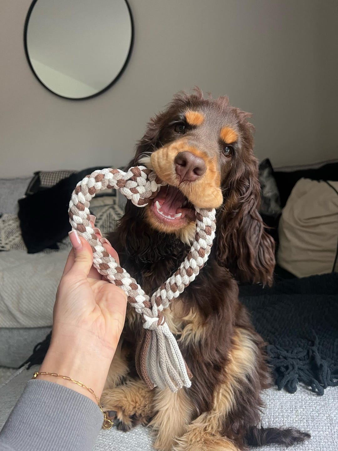 Heart Tug Toy | Dogs | Dog Toy | Tug Toys | Heart | Handmade UK | Made ...