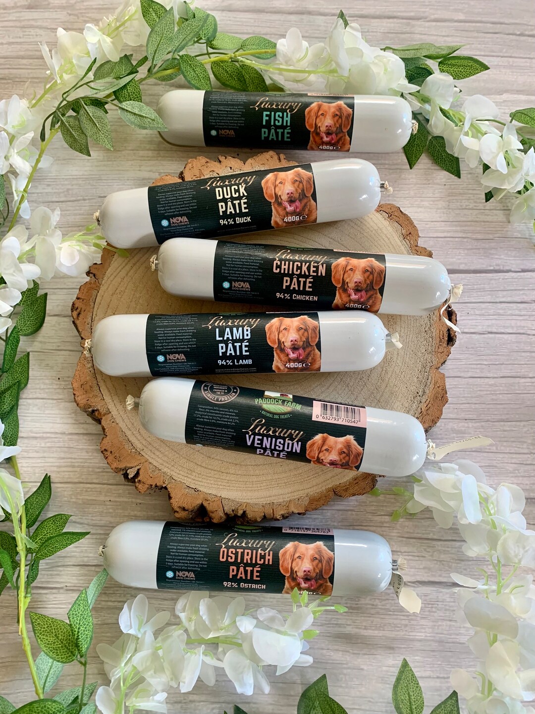 Luxury Dog Pâté Turkey Chicken Lamb Fish Ostrich Duck Venison 400g High ...