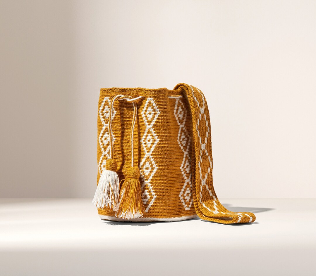 Fair Trade Wayúu Mochila From Colombia | Crossbody Shoulder Bag | 100% ...