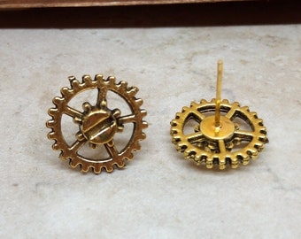 Cog Gear Earrings | Etsy
