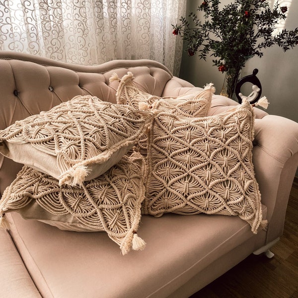 Macrame Pillow - Etsy