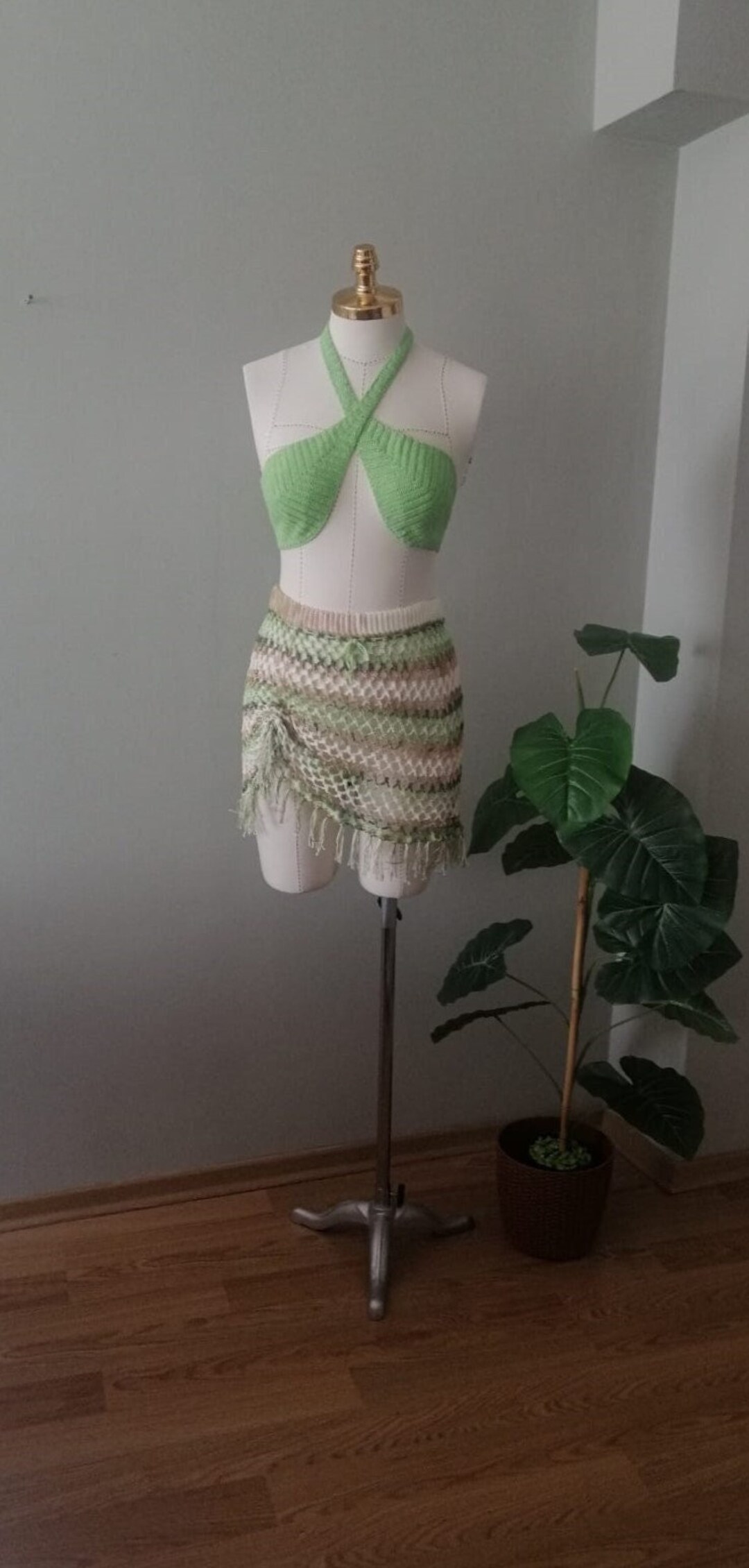 Special Crochet Bustier and Pareo for the Festival,knit Bustier and ...