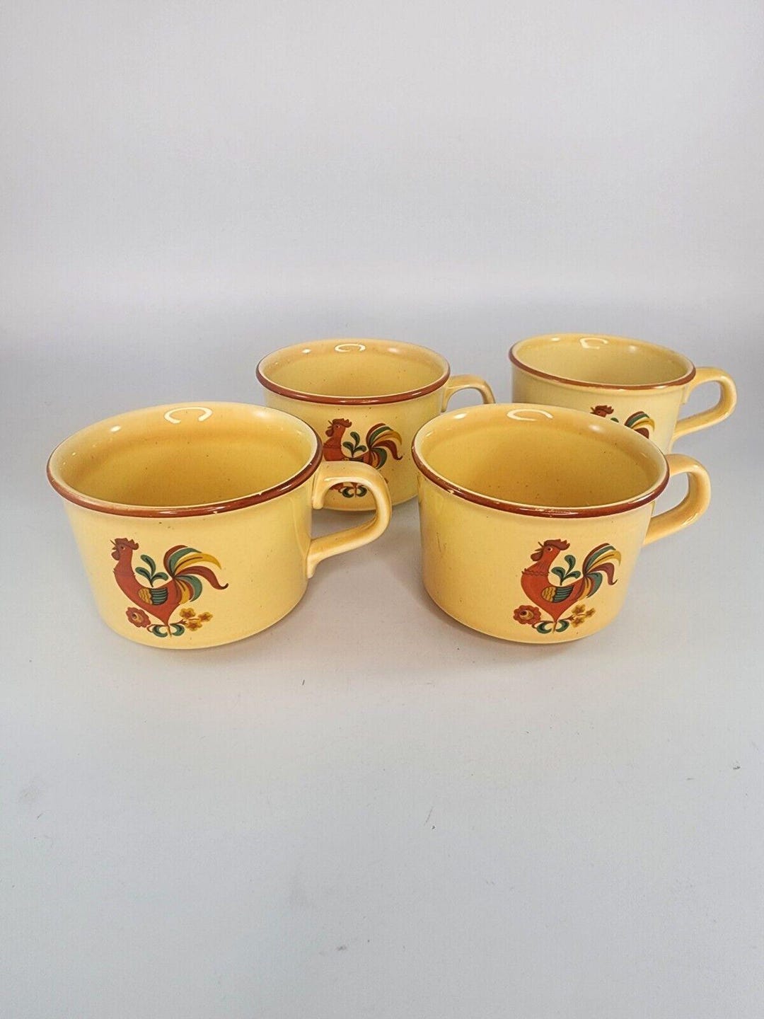 4 Vintage Taylor Smith Taylor Reveille Rooster Cups - Etsy