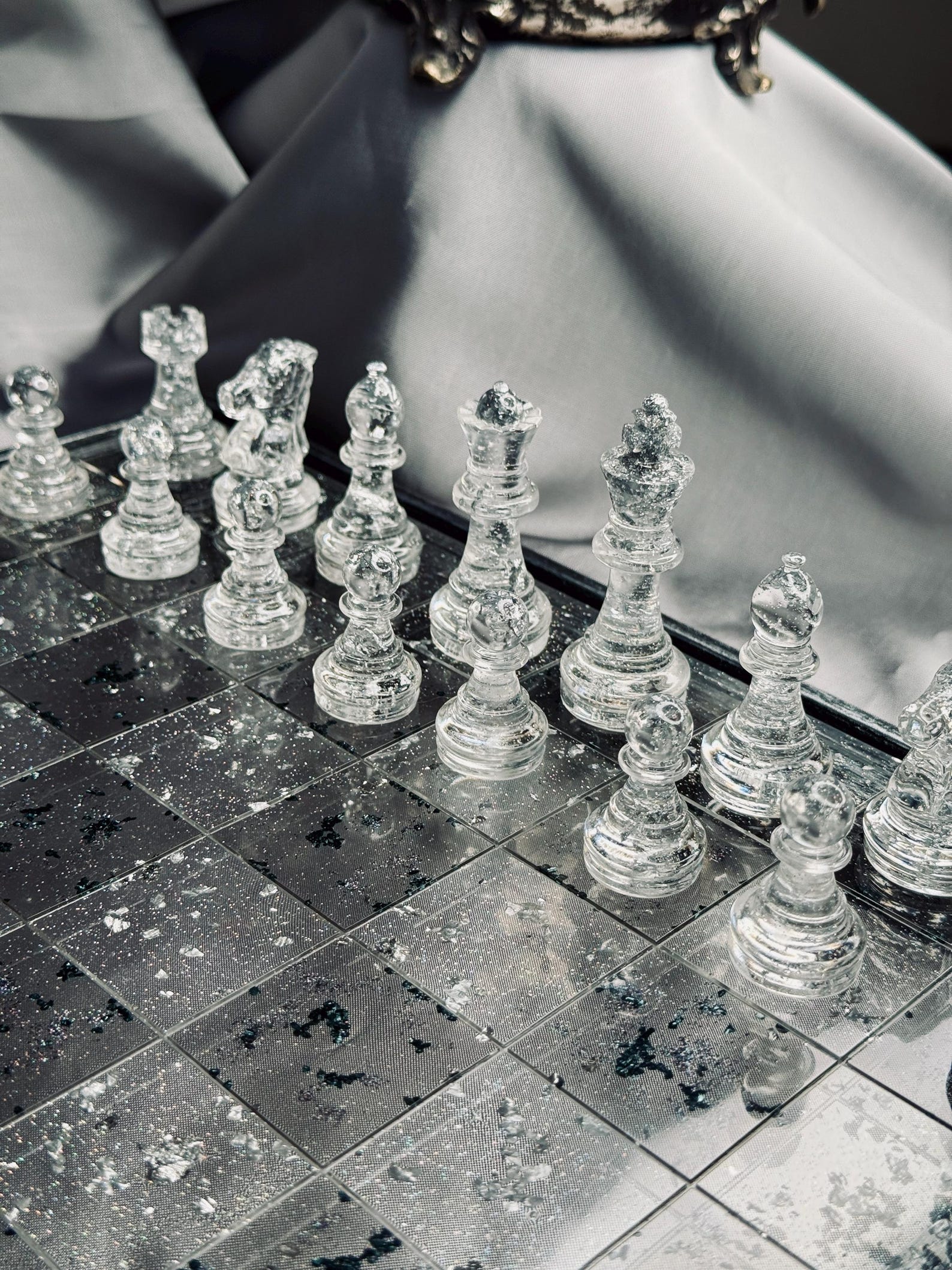 Handmade Resin Chess, Epoxy Chess Pieces and Chess Board Set, Custom ...