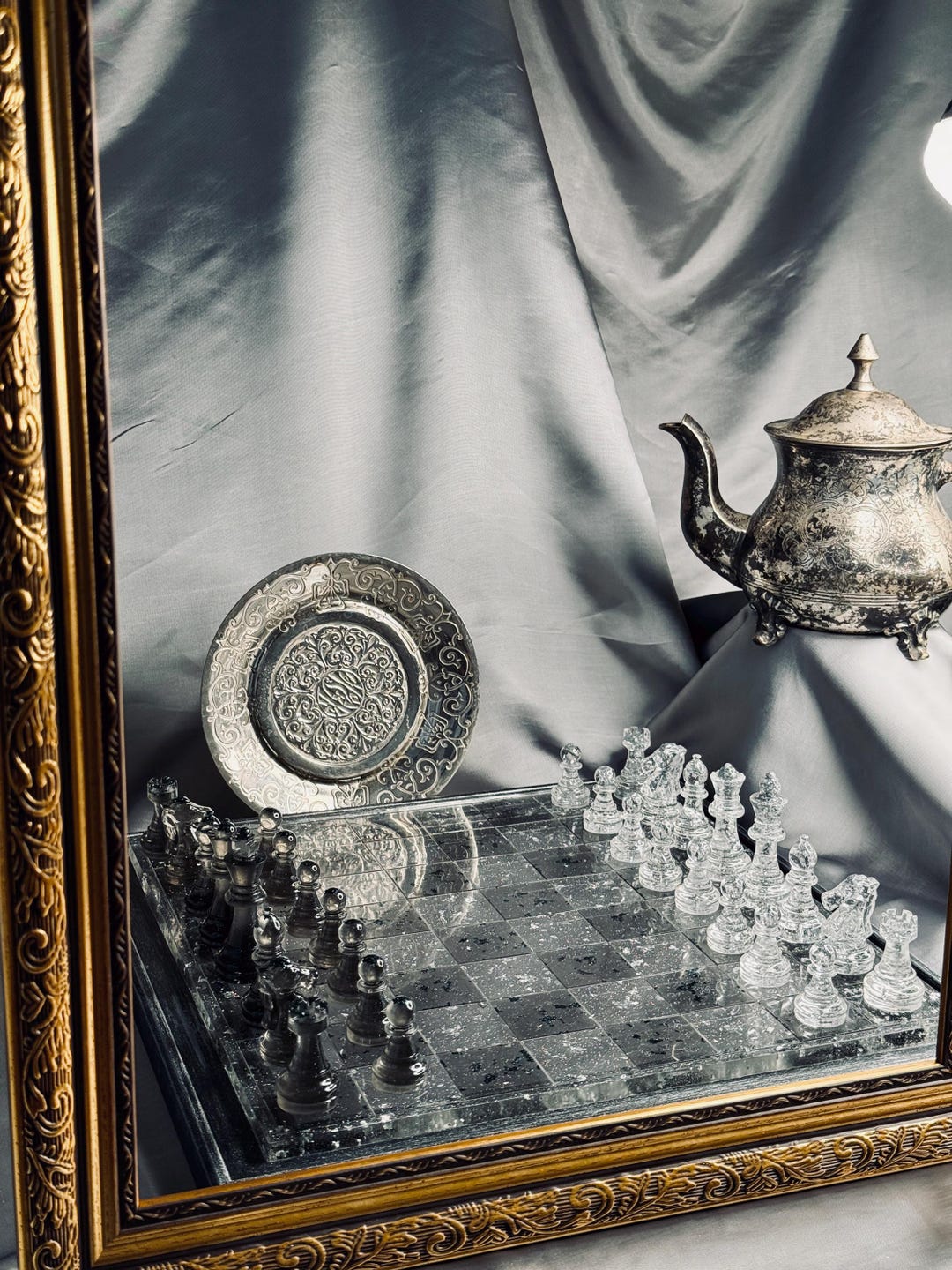 Handmade Resin Chess, Epoxy Chess Pieces and Chess Board Set, Custom ...