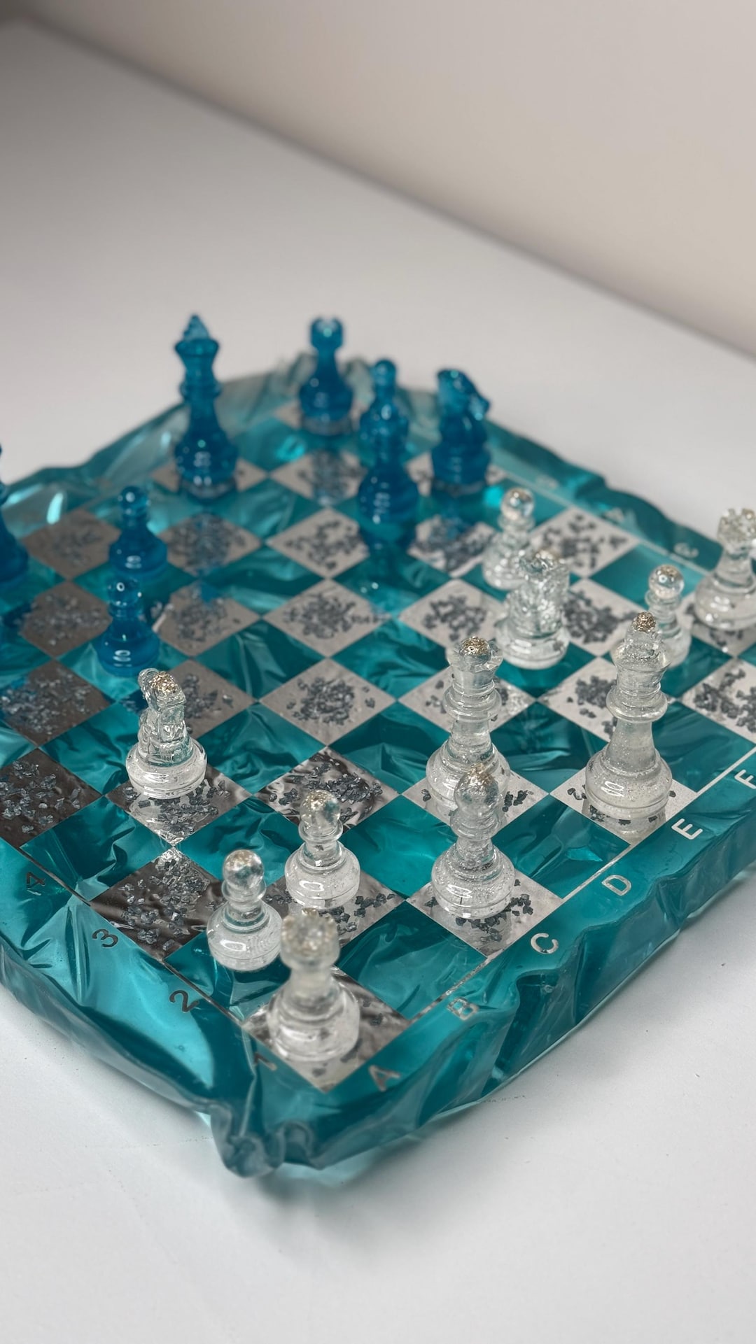 Handmade Resin Chess, Epoxy Chess Pieces and Chess Board Set, Custom ...