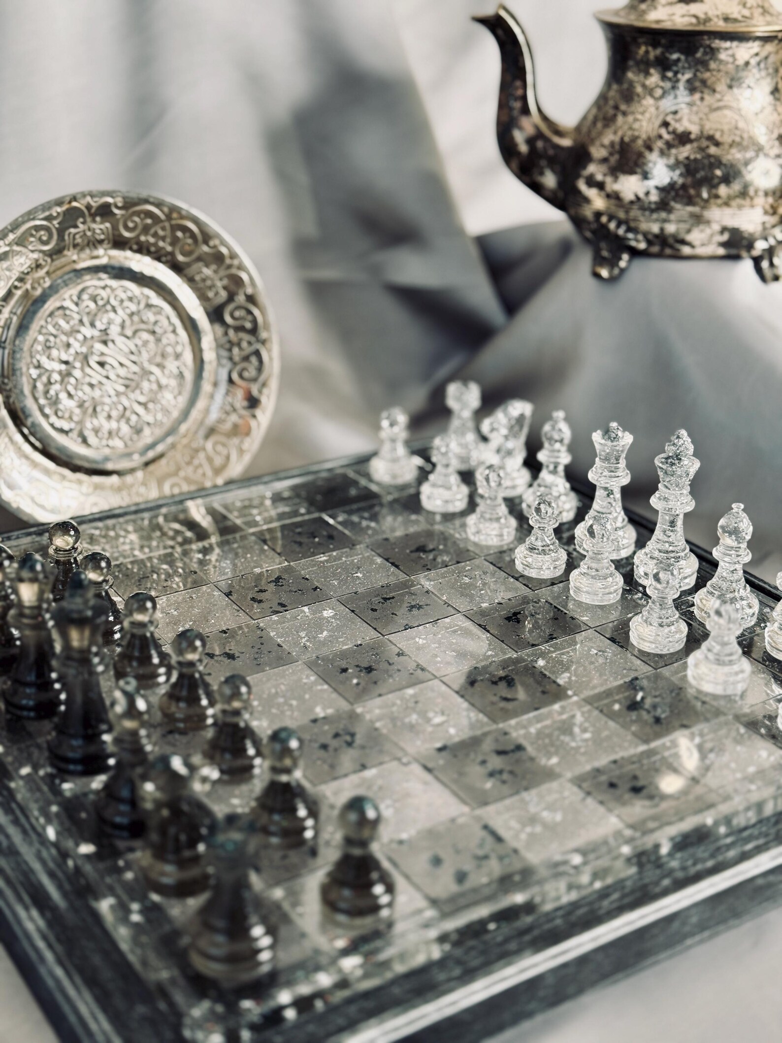 Handmade Resin Chess, Epoxy Chess Pieces and Chess Board Set, Custom ...