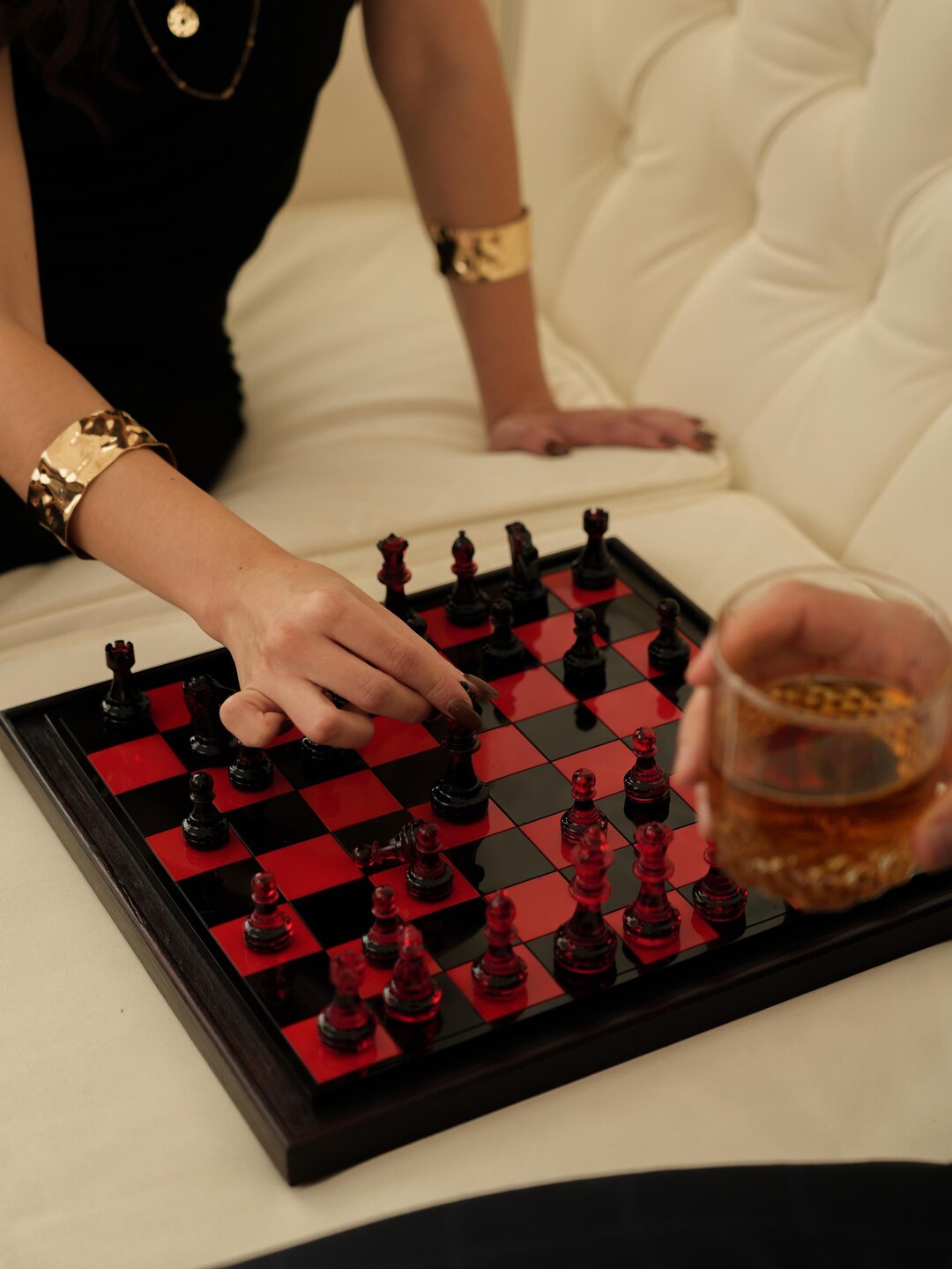 Unique Chess Sets, Custom Chess Board, Resin Chessboard Made of Wood ...