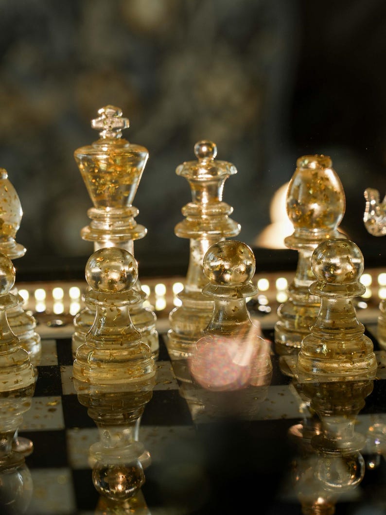 Revolutionary Resin Chess Set 10x10, Big Chess, Epoxy Chess Set 10x10 ...
