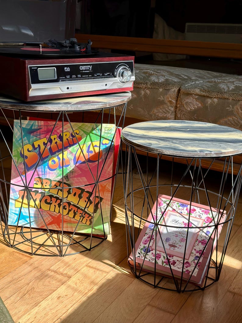Record Player Stand With Vinyl Record Storage, Vinyl Storage Record ...