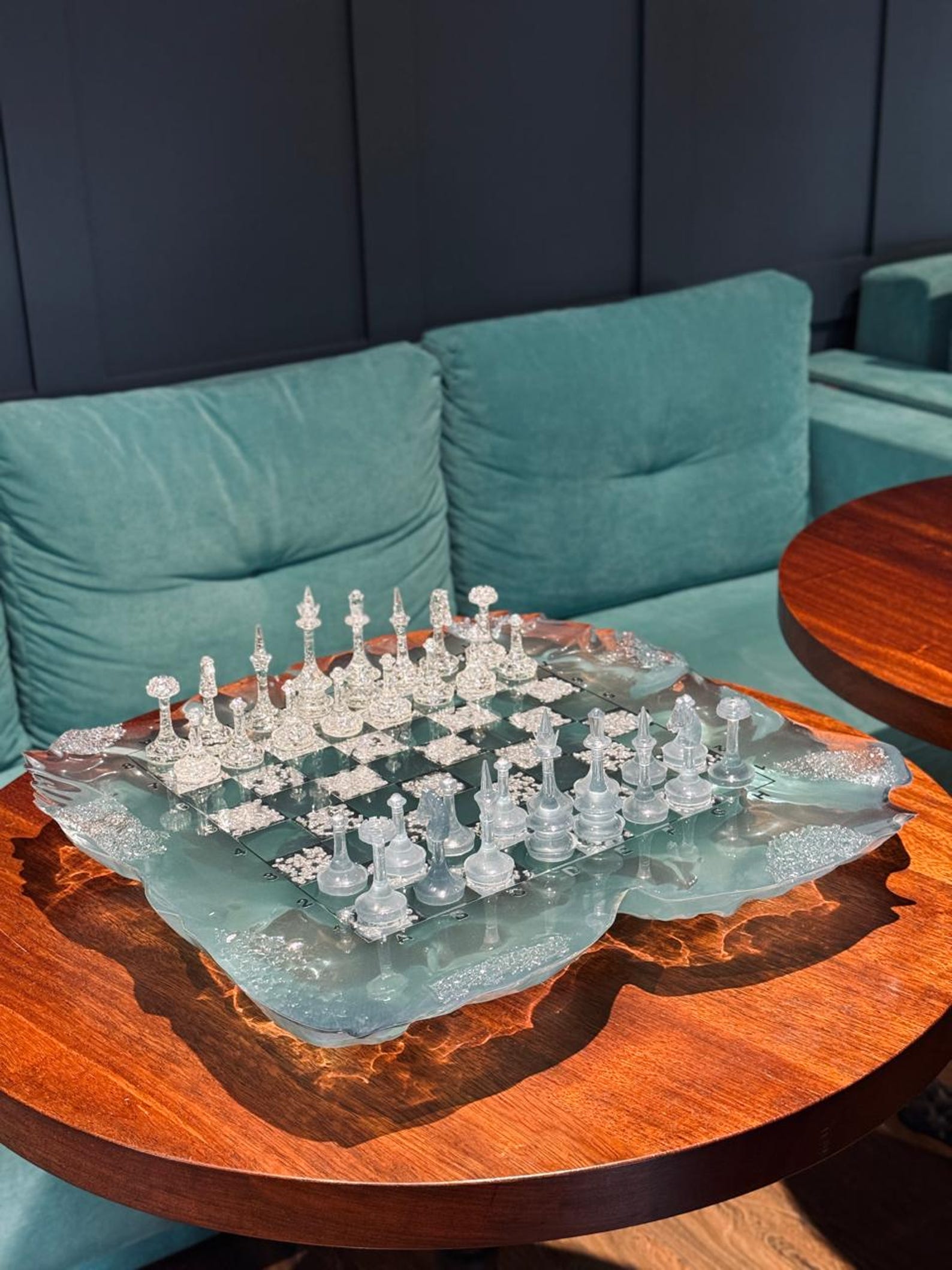 Handmade Iceberg Resin Chess Set: Unique Epoxy Chessboard - Etsy