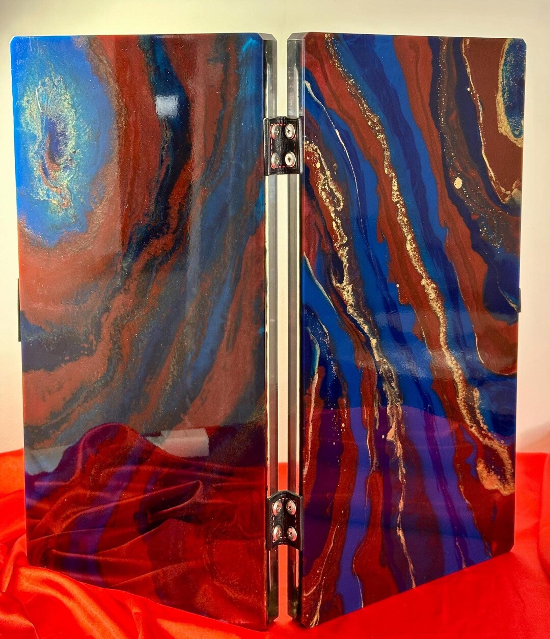 Custom Epoxy Backgammon, Handmade Board Game, Resin Backgammon Set Like ...