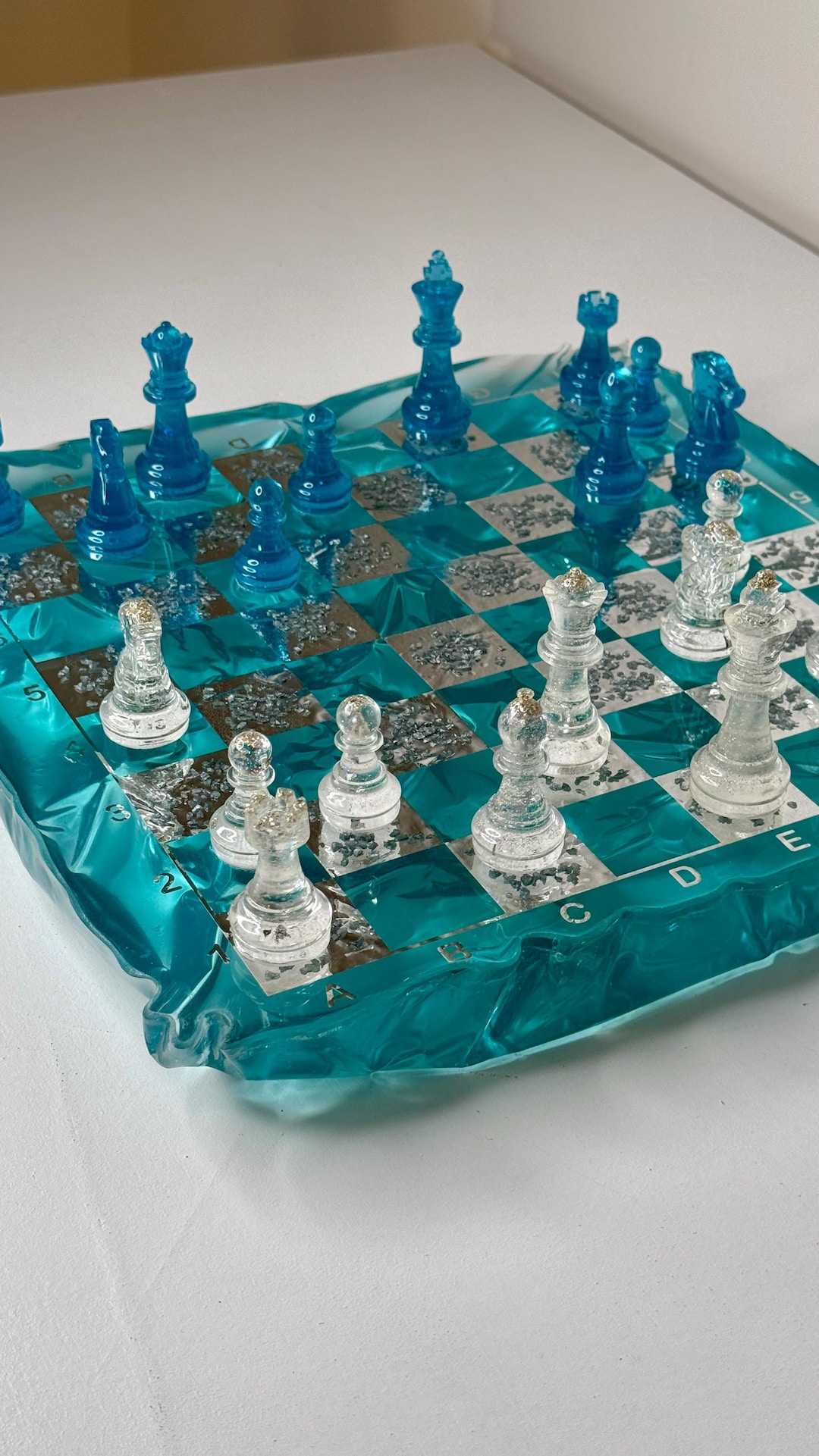 Handmade Resin Chess, Epoxy Chess Pieces and Chess Board Set, Custom ...