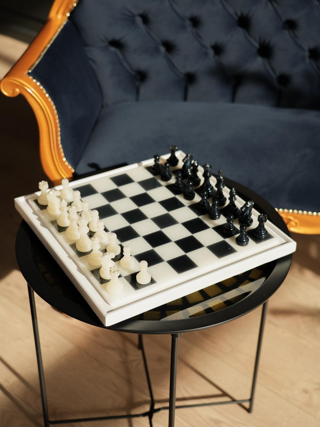 Epoxy Chess Pieces and Chess Board Set, Custom Chess Board, Unique ...