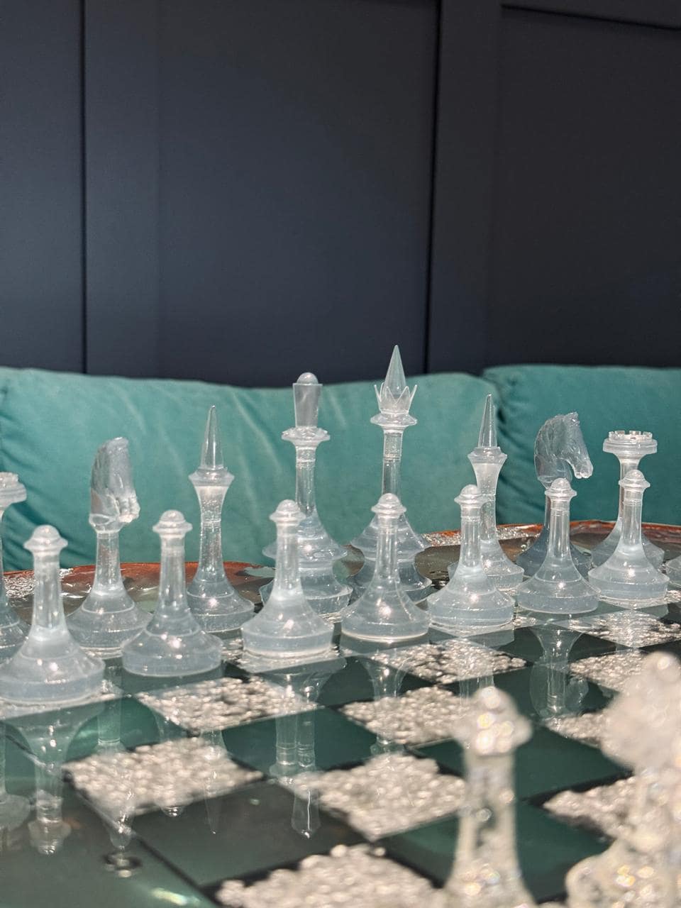 Handmade Iceberg Resin Chess Set: Unique Epoxy Chessboard - Etsy